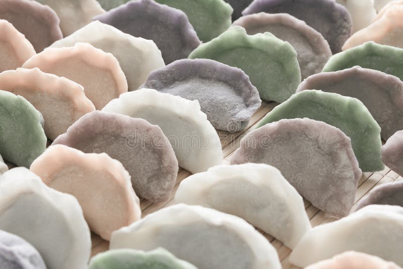 Multi Color Dumplings Close Up Stock Image - Image of chinese, dead ...