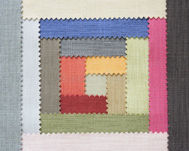 Multi Color Fabric Texture Samples Stock Photo - Image of detail, green ...