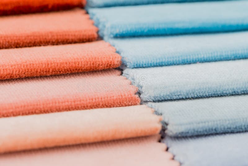 Multi Color Fabric Texture Samples Stock Image - Image of blue, cloth ...