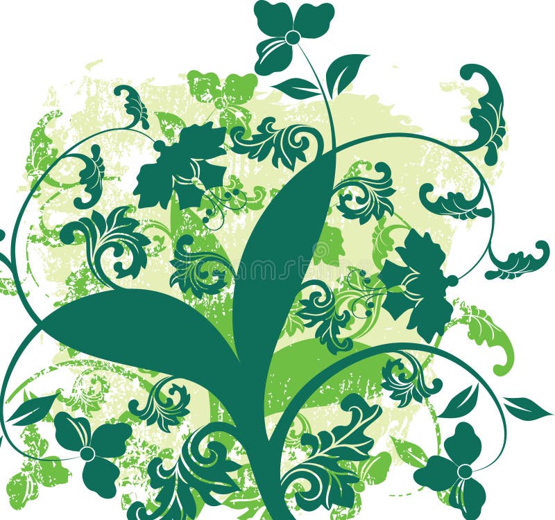 Multi-color Flower Design Art Work Stock Illustration - Illustration of ...