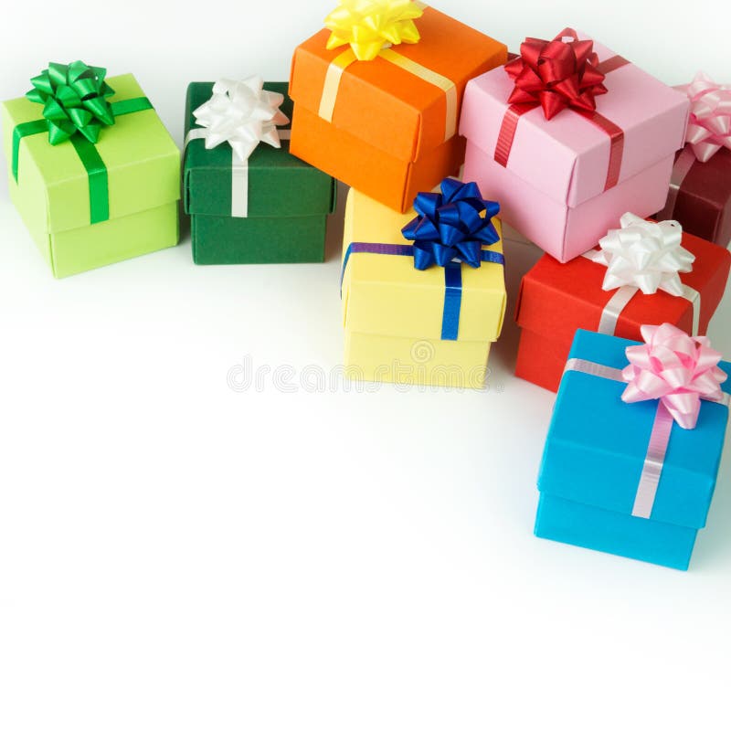 Multi color gift boxes stock photo. Image of variety - 34840896