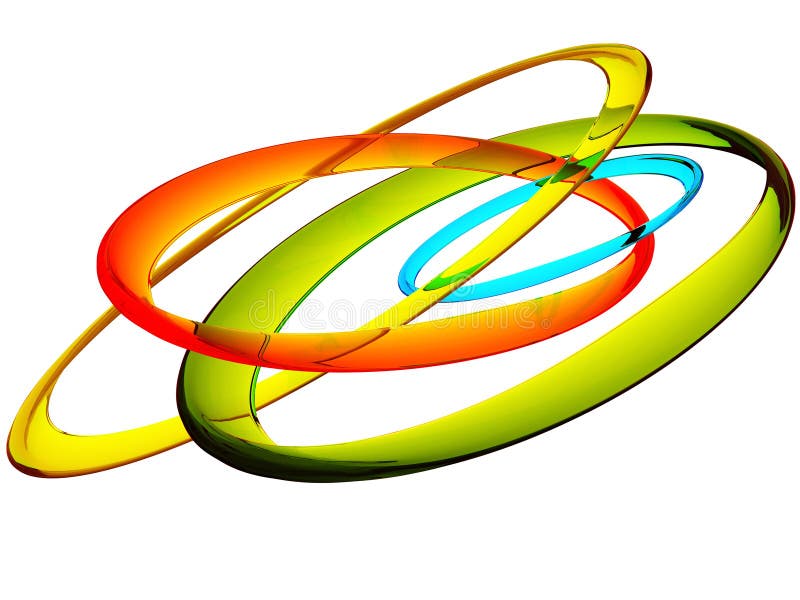 Multi-Color Glass Rings stock illustration. Illustration of isolated ...