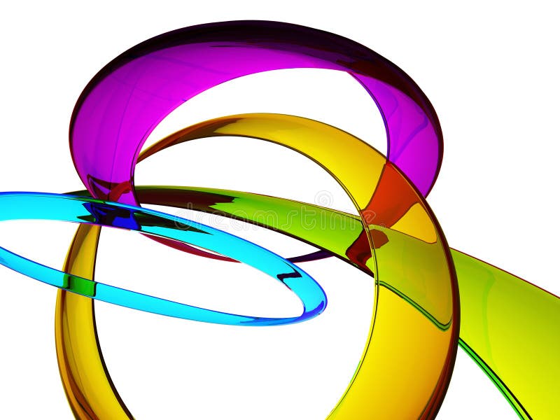 Multi-Color Glass Rings stock illustration. Illustration of light ...