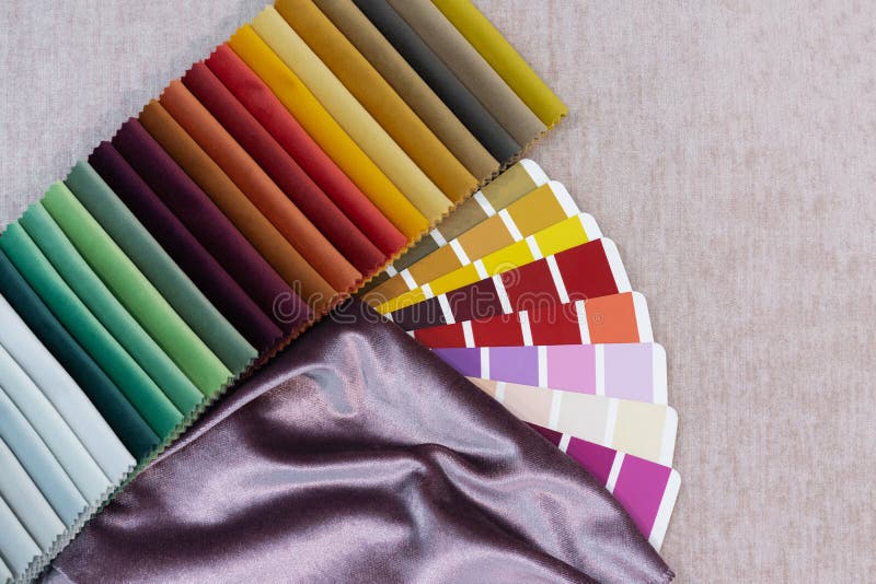 Multi Color Guide Palette with Fabric Samples Stock Photo - Image of ...