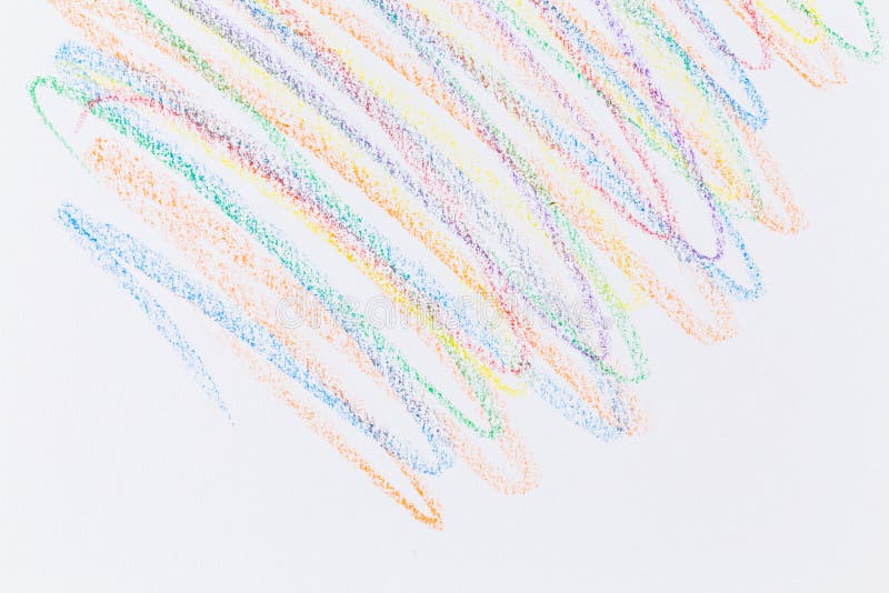Multi Color Hand Crayon Drawing Stock Image - Image of banner, pencil ...