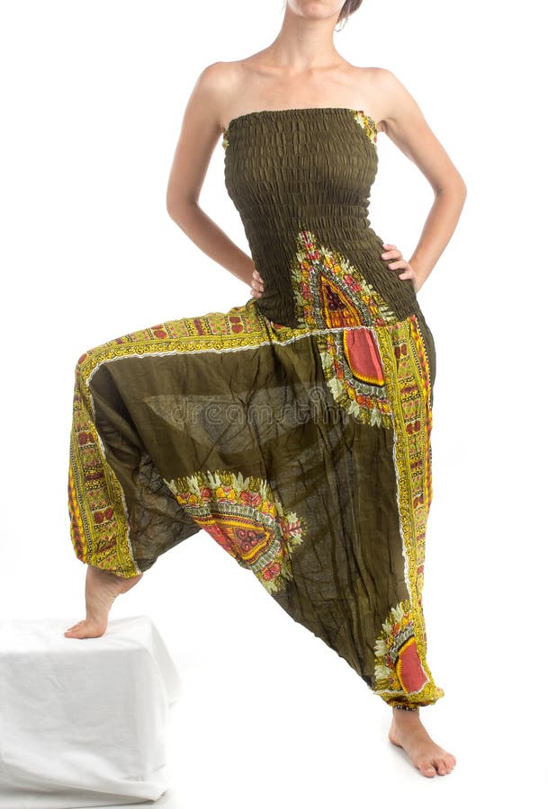 Multi-Color Harem Pants with Indian Pattern Stock Image - Image of ...