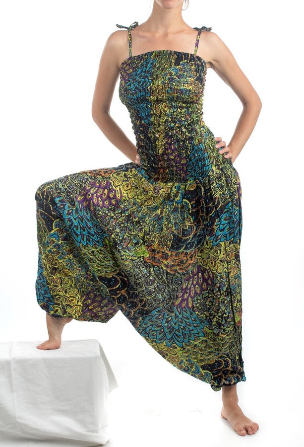 Multi-Color Harem Pants with Indian Pattern Stock Photo - Image of ...