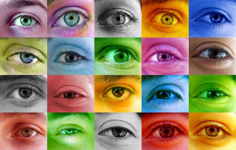 Multi color human eyes stock photo. Image of variant, eyes - 6351856