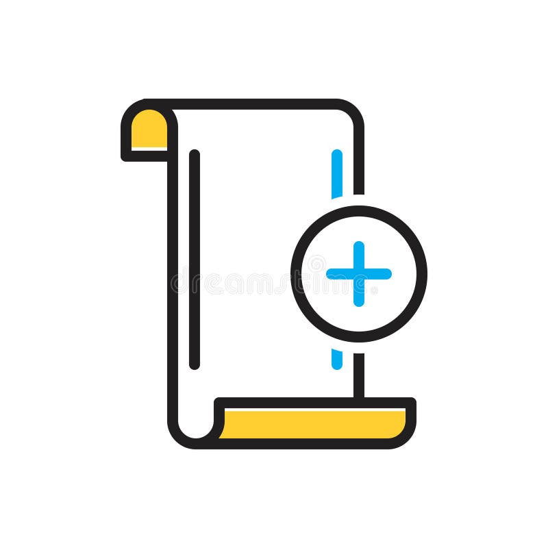 Multi Color Icon for Addition, Join and Sum Stock Illustration ...