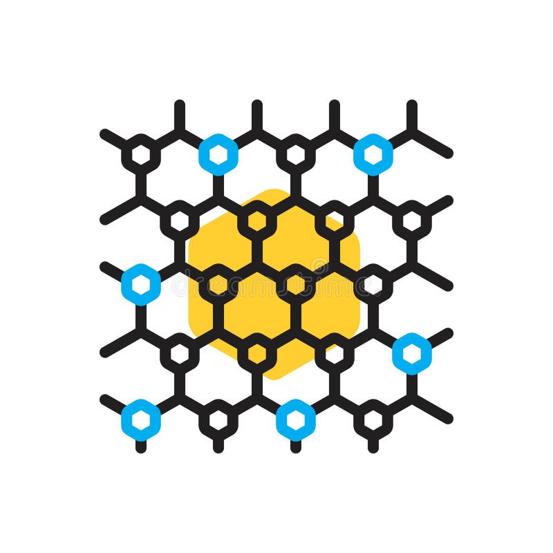 Multi Color Icon for Graphene, Atomic Scale and Element Stock Vector ...