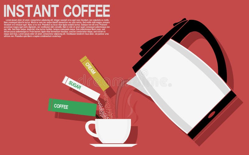 Multi Color Icon of Instant Coffee Making Process Stock Vector ...