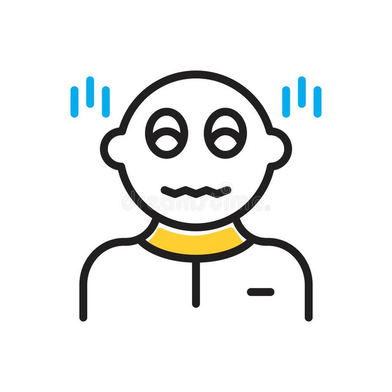 Multi Color Icon for Scared, Afraid and Struck Stock Illustration ...