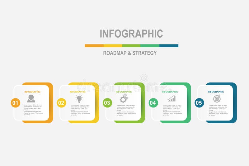 Multi Color Infographic Element Design Template, Business Concept with ...