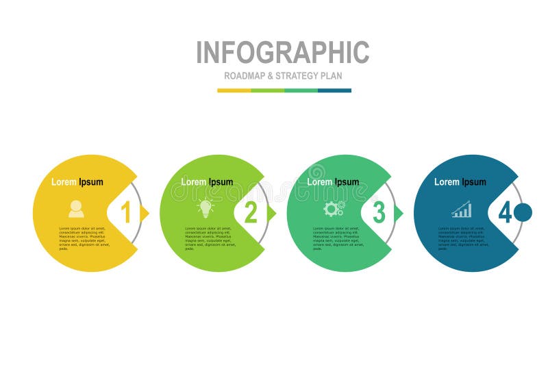 Infographic Elements Design Template, Business Concept with 4 Steps ...