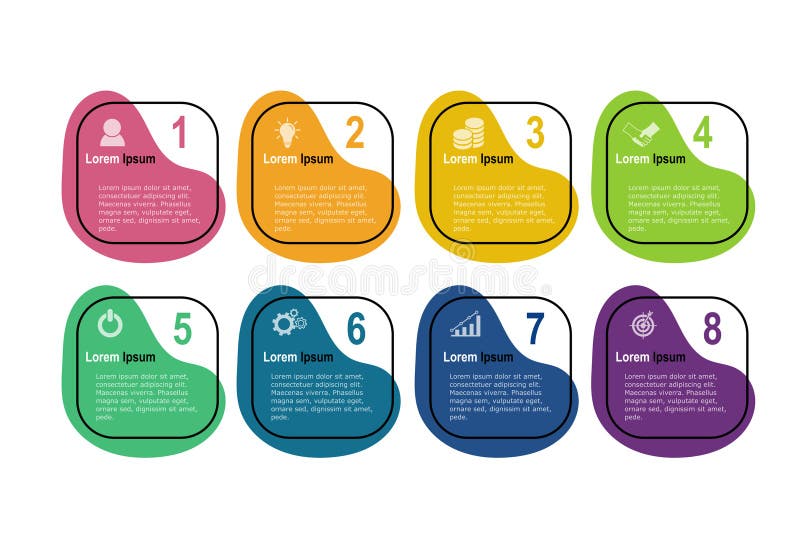 Multi Color Infographic Element Design Template, Business Concept with ...