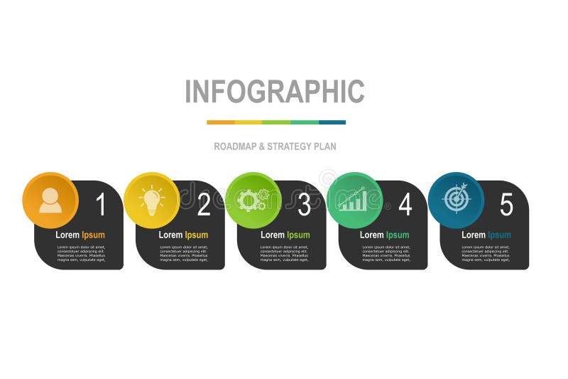 Infographic Elements Template, Business Concept with , 5 Steps ...