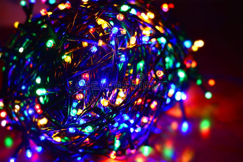 Multi color led string stock photo. Image of bright - 103768718