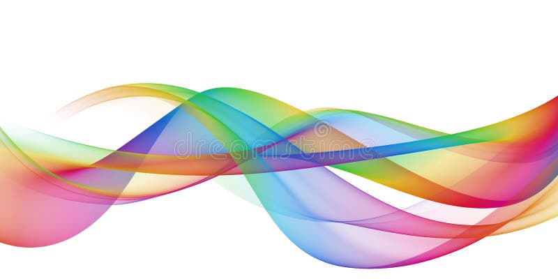 Multi Color Light Abstract Waves Design Stock Illustration ...