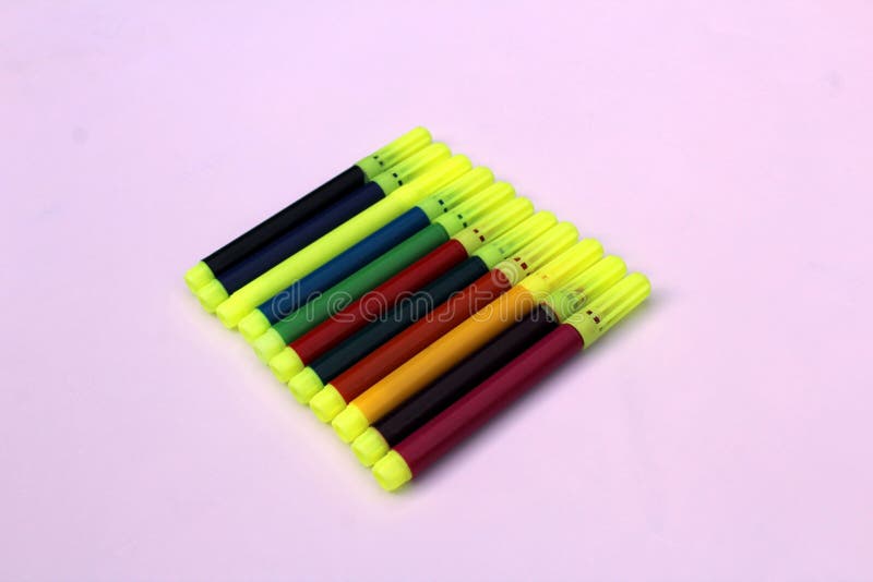 Multi Color Marker for Writing Isolated on White Background Stock Image ...