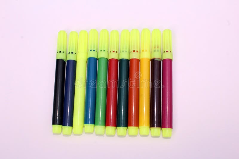 Multi Color Marker for Writing Isolated on White Background Stock Image ...