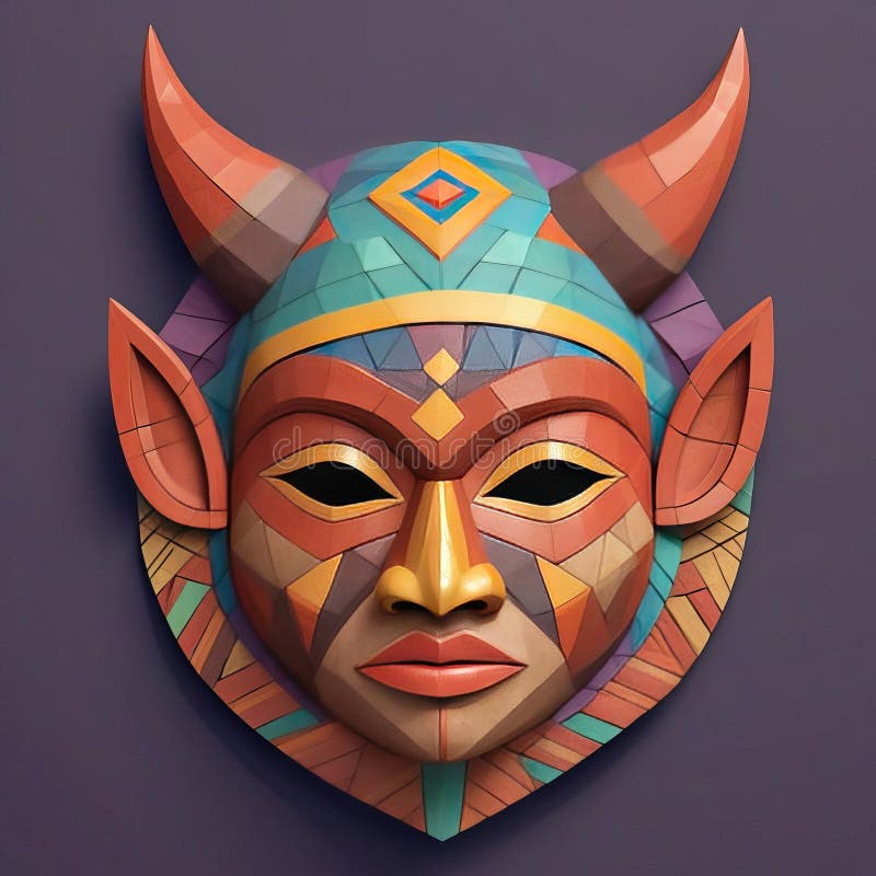 Multi-Color Metal Mask stock illustration. Illustration of craft ...