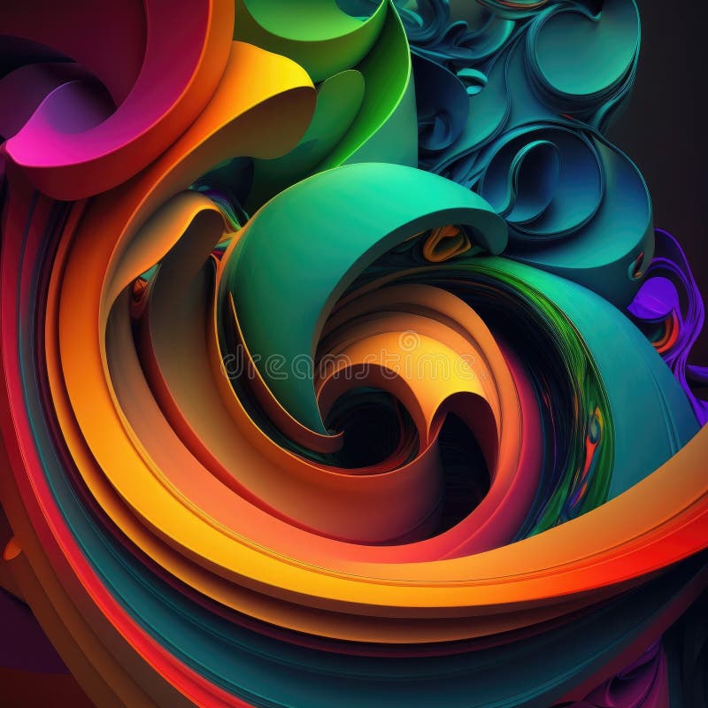 Multi Color Mixed . Many Lines Abstract Stock Illustration ...