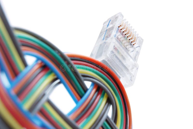 Multi color network cable stock photo. Image of interface - 18206006