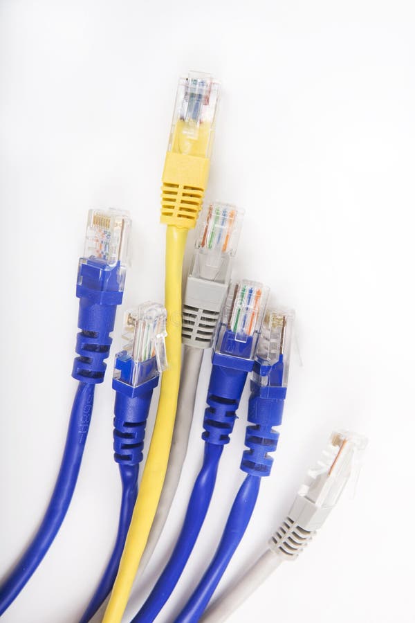 Color network cables stock photo. Image of ethernet, plug - 53588530