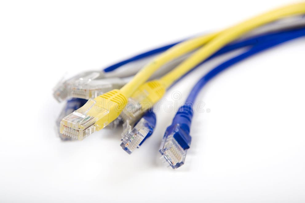 Multi color network cables stock photo. Image of communications - 19778586