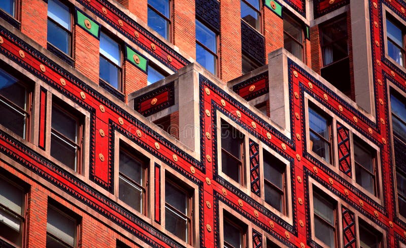 Red Apartment Building stock photo. Image of brick, york - 1143184