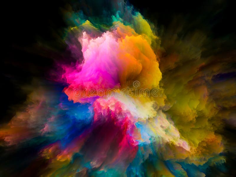 Multi-color Paint stock illustration. Illustration of rendering - 142173373