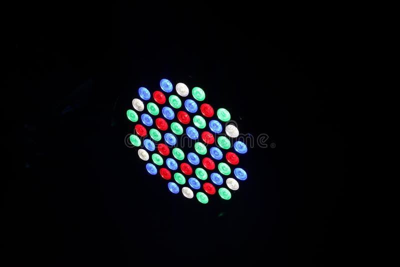 Multi-color Point Lights of Different Colors Kept in Black Background ...