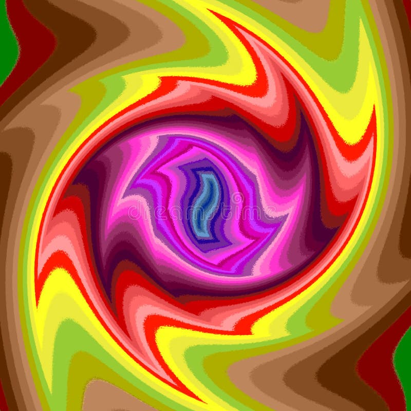 Multi Color Psychedelic Spiral Stock Illustration - Illustration of ...