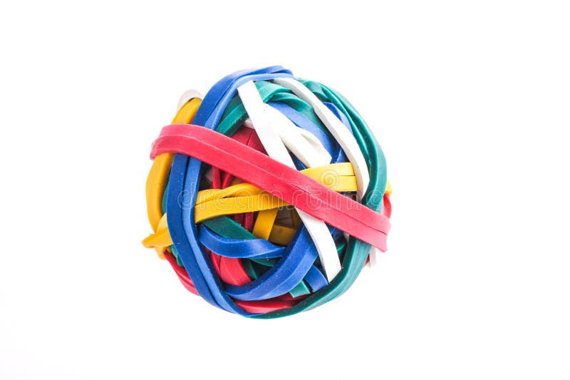 Multi Color Rubber Band Ball Stock Image - Image of still, object: 50604469