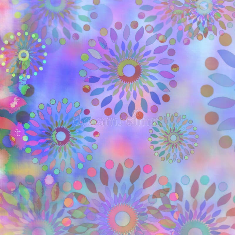 Multi Color Seamless Abstract Background with Dotted Circle Interlock ...