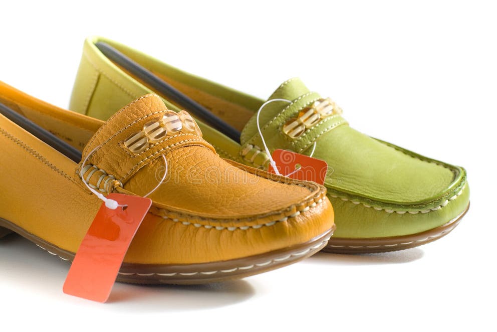 Multi-color shoes. stock image. Image of view, female - 8455019