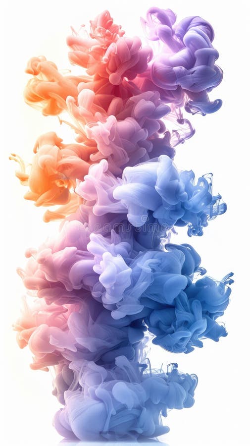 Multi Color Smoke with Gradient Colors, Vertical Version Stock ...