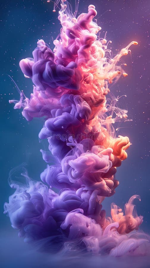 Multi Color Smoke with Gradient Colors, Vertical Version Stock ...