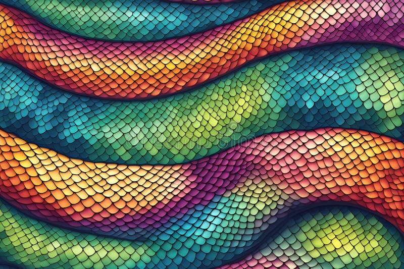 Multi Color Snake Skin Pattern Stock Illustration - Illustration of ...