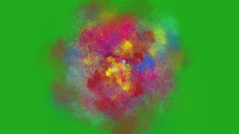 Multi Color Splashes for Holi Celebrations Green Screen Motion Graphics ...