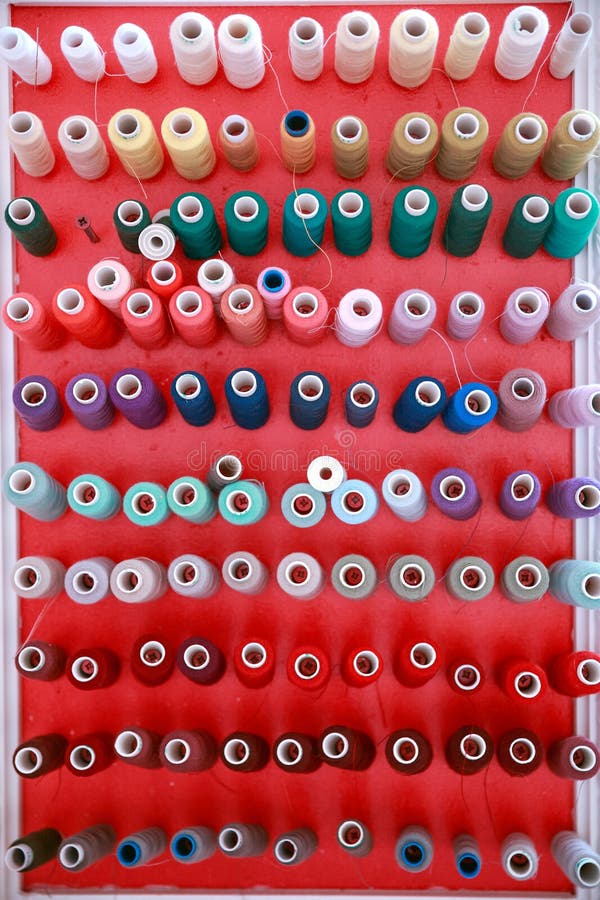 Multi Color Spools of Thread Needlework, Sewing, Tailoring and ...