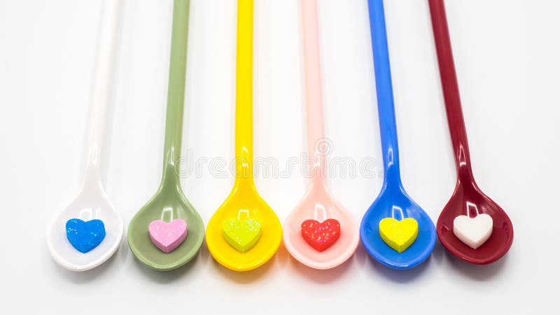 COLOR SPOONS for KIDS stock image. Image of orange, bottle - 224431755