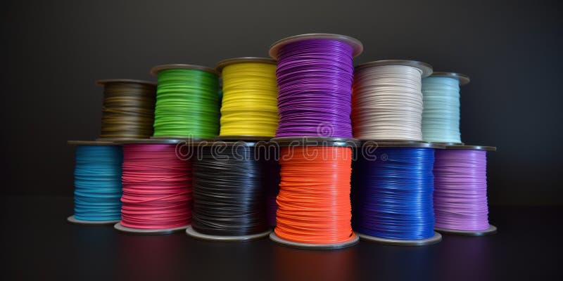 Multi-color Stack of Pla Filament for 3d Printing, Concept of Additive ...