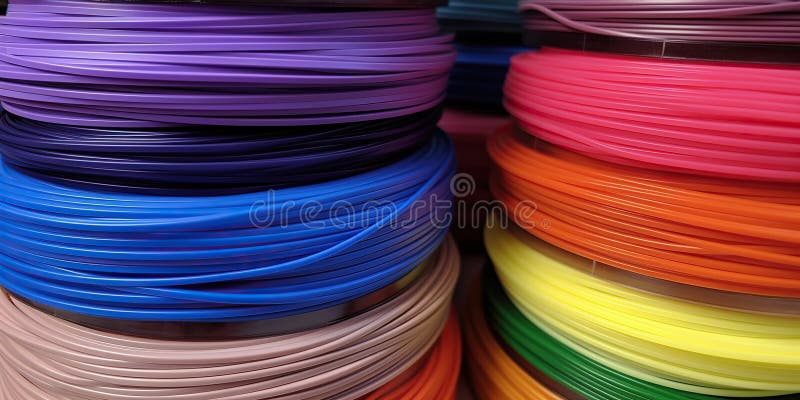 Multi-color Stack of Pla Filament for 3d Printing, Concept of Additive ...