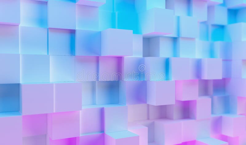 Multi Color Technology Cube Pattern Background Stock Illustration ...