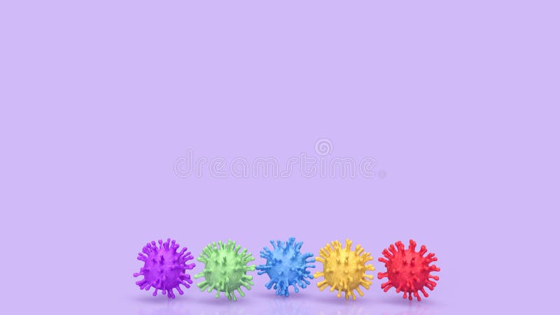 The Multi Color Virus for Sci or Medical Concept 3d Rendering Stock ...