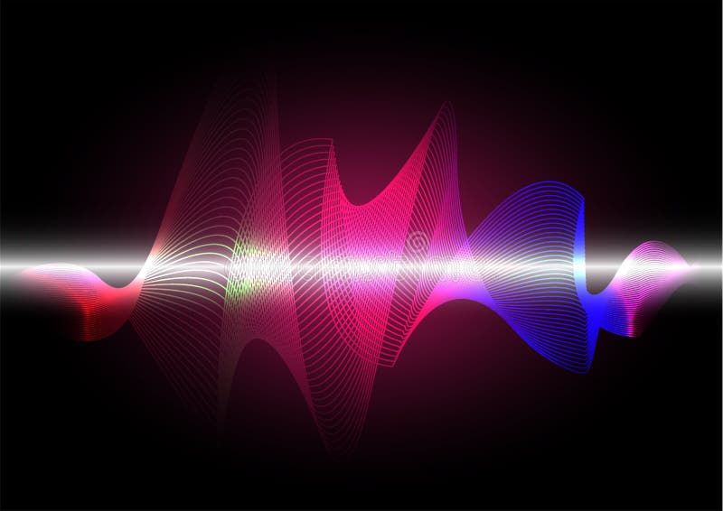 Multi Color Audio Waveform Technology Background Digital Equalizer ...