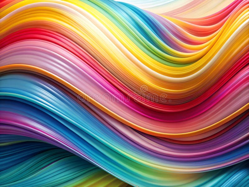 Multi Color Waves Texture Liquid Fluid Rainbow Colorful 3D Abstract ...