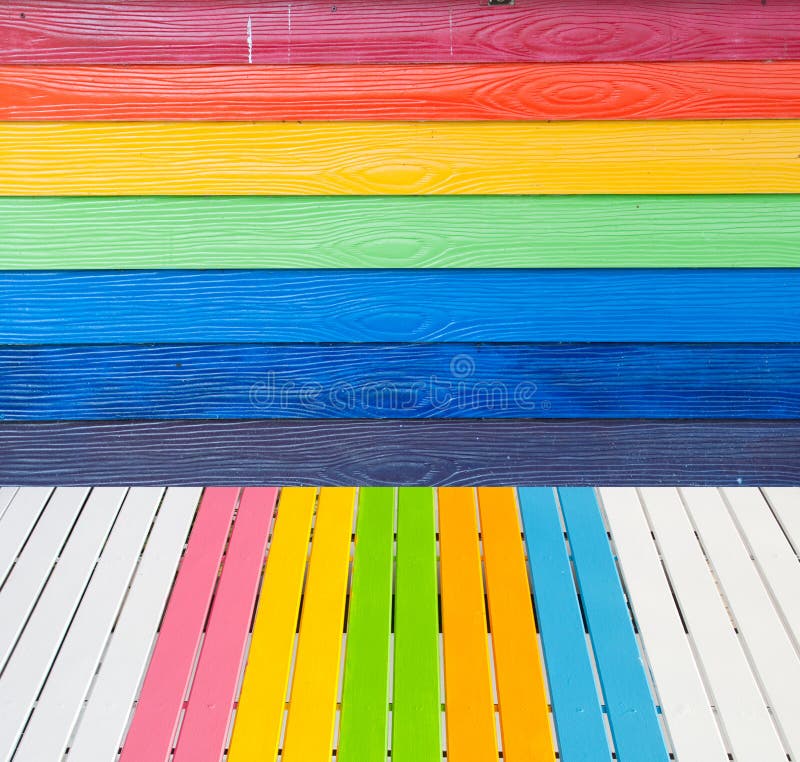 Multi Color wooden wall stock photo. Image of platform - 20886974