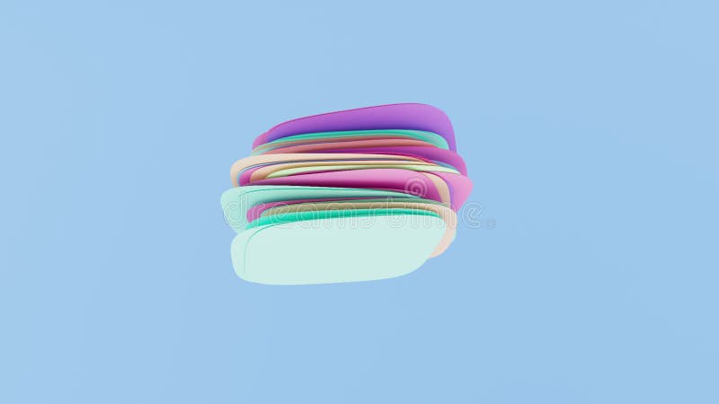 Multi-layered Colored Background. Bright 3D Rendered Background Stock ...